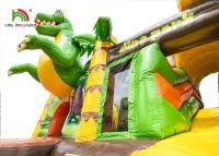 China Customized Size Dinosaurs Inflatable Bounce House / Toddler Bouncy Castle With Slide for sale