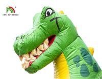 China Customized Size Dinosaurs Inflatable Bounce House / Toddler Bouncy Castle With Slide for sale
