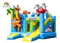 China Outdoor Marine World 5.4 x 5.0m Inflatable Jumping Castle With 3 Obstacles for sale