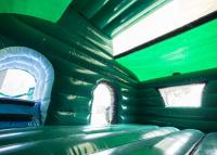 China Slide Combo Green Agricultural Car Inflatable Jumping Castle For Rent 1 - 2 Years Warranty for sale