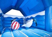 China Customize Business 1.6ft Blue Dolphin Inflatable Jumping Castle For Kids Double - Triple Stitch for sale