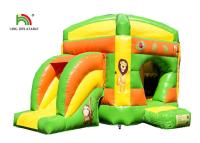 China Kids Sport Lion Combo 4.2 x 4.7m Inflatable Jumping Bouncer With Slide Logo Printed for sale