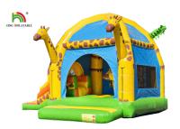 China 4 In 1 Giraffe Inflatable Jumping Castle With Slide And Obstacle For Outdoor for sale