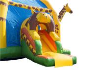 China 4 In 1 Giraffe Inflatable Jumping Castle With Slide And Obstacle For Outdoor for sale