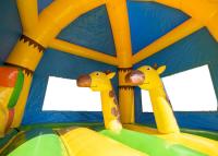 China 4 In 1 Giraffe Inflatable Jumping Castle With Slide And Obstacle For Outdoor for sale