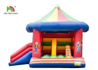 China 3 In 1 5.2 x 6.9m Blow Up Jumping Castle With Arch And Roof / Kids Inflatable Jumping Slide for sale