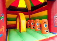 China 3 In 1 5.2 x 6.9m Blow Up Jumping Castle With Arch And Roof / Kids Inflatable Jumping Slide for sale