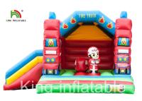 China Slide Type Fire Truck Trampoline Inflatable Jumping Castle For Indoor Kids for sale