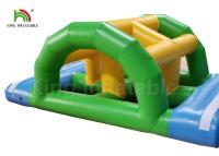 China 0.9mm Plato PVC 45 * 43m Inflatable Water Park Aqua Park With Guard Tower For Adults for sale