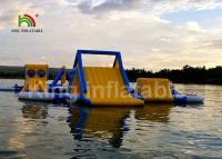 China Heat - Welding Giant Blue 30 * 25m Inflatable Water Parks For Adults And Kids for sale
