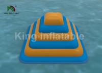 China Gaint Customized Outdoor 0.9mm PVC Inflatable Floating Water Park With Cliff for sale