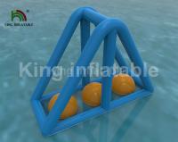 China Gaint Customized Outdoor 0.9mm PVC Inflatable Floating Water Park With Cliff for sale