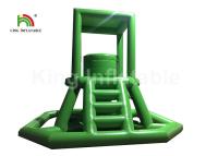 China Green 16.41 FT Inflatable Water Toy PVC Climbing Lifeguard Tower With Ladder for sale