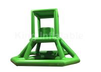 China Green 16.41 FT Inflatable Water Toy PVC Climbing Lifeguard Tower With Ladder for sale