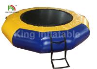 China Customized Yellow 5m D Inflatable Water Toy / Floating PVC Trampoline For Water Park for sale