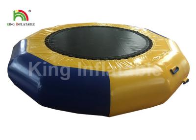 China Customized Yellow 5m D Inflatable Water Toy / Floating PVC Trampoline For Water Park for sale