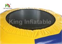 China Customized Yellow 5m D Inflatable Water Toy / Floating PVC Trampoline For Water Park for sale