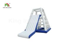 China 7.5 * 3.5 * 4m White Inflatable Jungle Joe Water Toys Climbing Tower For Water Park for sale