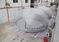 China Airtight Combo Color Clear Inflatable Bubble Tent 8m Diameter For Outdoor for sale