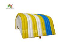 China Customized Outdoor 32.81ft Inflatable Event Tent With Yellow Arch Shaped for sale