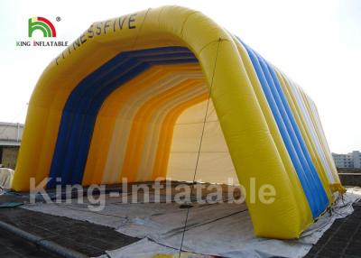 China Customized Outdoor 32.81ft Inflatable Event Tent With Yellow Arch Shaped for sale