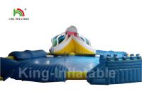 China White Shark Theme Inflatable Water Parks With Round 25m Diamter Swimming Pool for sale