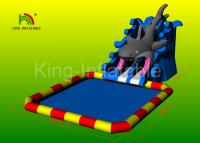 China Grey Megalodon Adult & Kids Inflatable Water Parks With Slide For Outdoor for sale