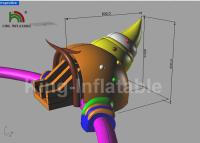 China Commercial 3 In 1 Inflatable land Water Parks With Swimming Pool Slide For Party for sale