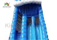 China Blue Single Lane Outdoor Inflatable Water Slide For Adult Customized 15 * 5m EN71 for sale