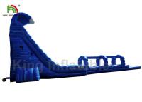 China Blue Single Lane Outdoor Inflatable Water Slide For Adult Customized 15 * 5m EN71 for sale