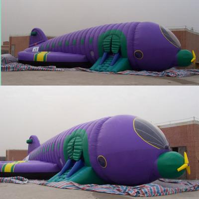 China PVC 12m Airplane Inflatable Jump House Castle Type For Rental for sale