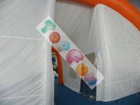 China Large White And Orange PVC Inflatable Event Tent For Out Door Use for sale