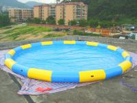 China Red PVC Round Inflatable Swimming Pool / Portable Water Pools for Adults and children for sale