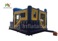 China Durable 0.45mm PVC Inflatable Slider Jumping Castle / Childrens Bouncy Castle for sale