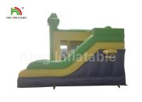 China EN71 Justice League Theme Green Inflatable Jumping Castle With Slide For Kids for sale