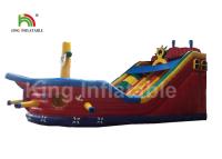 China Red Inflatable Jumping Castle With Blower For Toddler / Pirate Ship Combo Bouncer Slide for sale