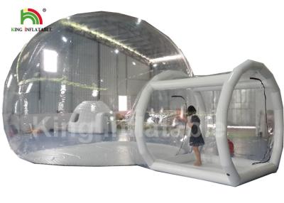 China 6m Diameter Transparent Inflatable Bubble Tent With Tunnel For Outdoor Camping Rent for sale