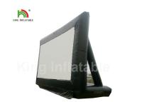 China CE Custom Black PVC 10m Inflatable Projector Screen, Inflatable Outdoor Movie Screen for sale