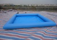 China Square PVC blue Inflatable Water Pool / Water Pool For Kids Fun 32cm Depth for sale