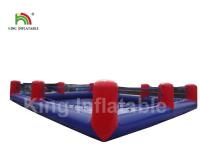 China 8 * 8 * 0.65m PVC Tarpaulin Blow Up Swimming Pool Red And Blue Color for sale