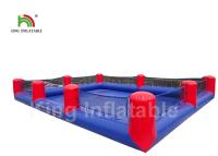 China 8 * 8 * 0.65m PVC Tarpaulin Blow Up Swimming Pool Red And Blue Color for sale