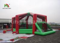 China Customized Rent Red Indoor Inflatable Football Arena For Adults Anti - Crack / Anti - Skid for sale