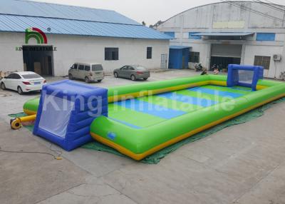China Commercial Grade Inflatable Sports Games For Children / 12 * 6m Inflatable Soccer Field for sale