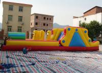 China Giant Commercial Inflatable Obstacle Course with slide / Inflatable Tunnel 10x4m for sale