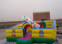 China Kids Play Games Inflatable Playground / Fun City with 0.45mm - 0.55mm PVC tarpaulin for sale