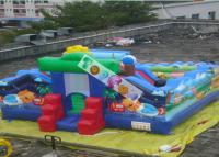 China Commercial Inflatable Amusement Park / Zoo Jumping Castle 7x7m 0.55mm PVC Tarpaulin for sale