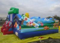 China Commercial Inflatable Amusement Park / Zoo Jumping Castle 7x7m 0.55mm PVC Tarpaulin for sale
