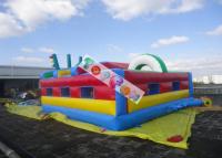 China Kids Inlfatable Amusement Parks Inflatable Run Chasing Race Fun City / Durable And Safety for sale