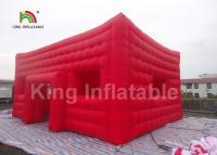 China Double Layer Red Square Inflatable Event Tent With PVC Material Eco Friendly for sale
