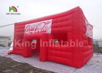 China Double Layer Red Square Inflatable Event Tent With PVC Material Eco Friendly for sale